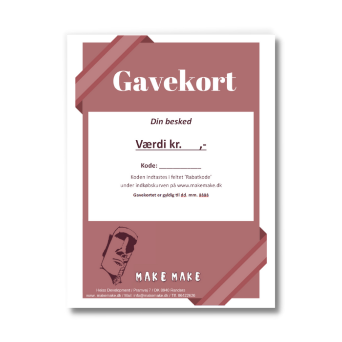 Makemake Gavekort – Den Ideelle gave til den kreative.